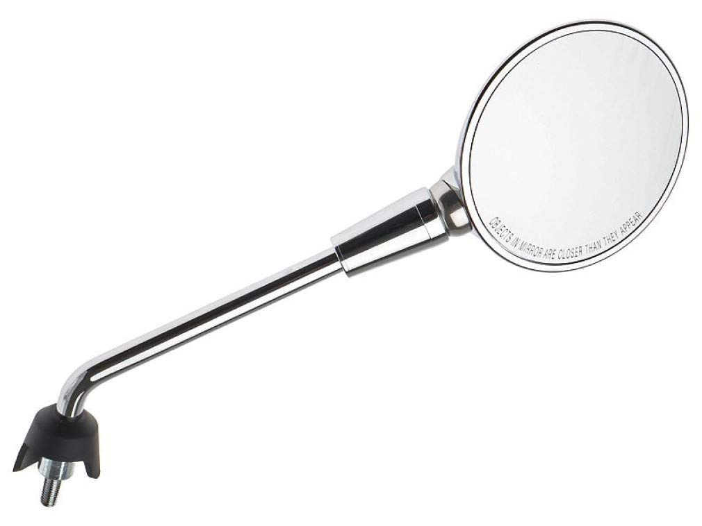 Vespa Right Round Mirror | Vespa Primavera/Elettrica and Primavera 50-150 Mirror for the Right Side | OEM - CM3161802, CM261902(Right, Round, Chrome Finish)