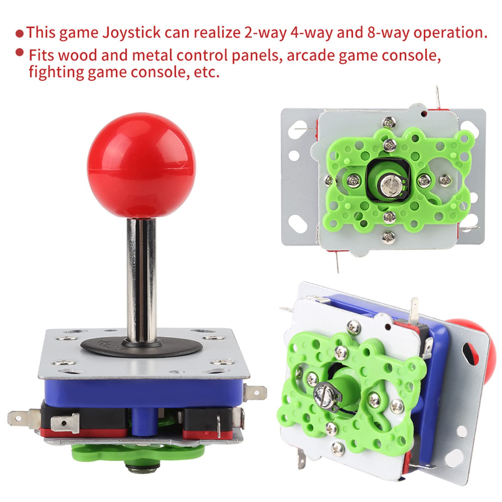 Arcade Joystick Zippy Joystick Classic 2/4/8 Way Game Joystick Ball Adjustable Competition Style Long Handle Joystick Happ Joystick for Arcade Gaming Cabinet Button Kit