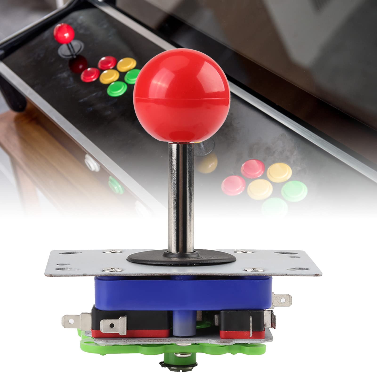 Arcade Joystick Zippy Joystick Classic 2/4/8 Way Game Joystick Ball Adjustable Competition Style Long Handle Joystick Happ Joystick for Arcade Gaming Cabinet Button Kit