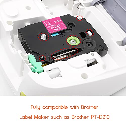 4 Clear + 6 Multicolor Label Maker Tape Replacement for Brother 12mm 0.47 Laminated TZ Tape