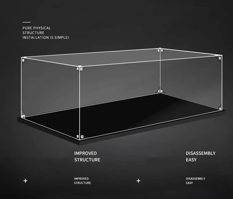Welkin DC 3MM Display Case for Lego 10298 Vespa 125 Building Set,Dustproof Clear Display Case Compatible with Lego 10298(Not Include The Model)