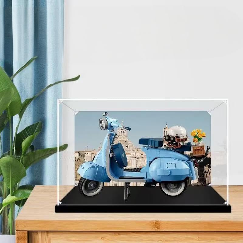 Welkin DC 3MM Display Case for Lego 10298 Vespa 125 Building Set,Dustproof Clear Display Case Compatible with Lego 10298(Not Include The Model)