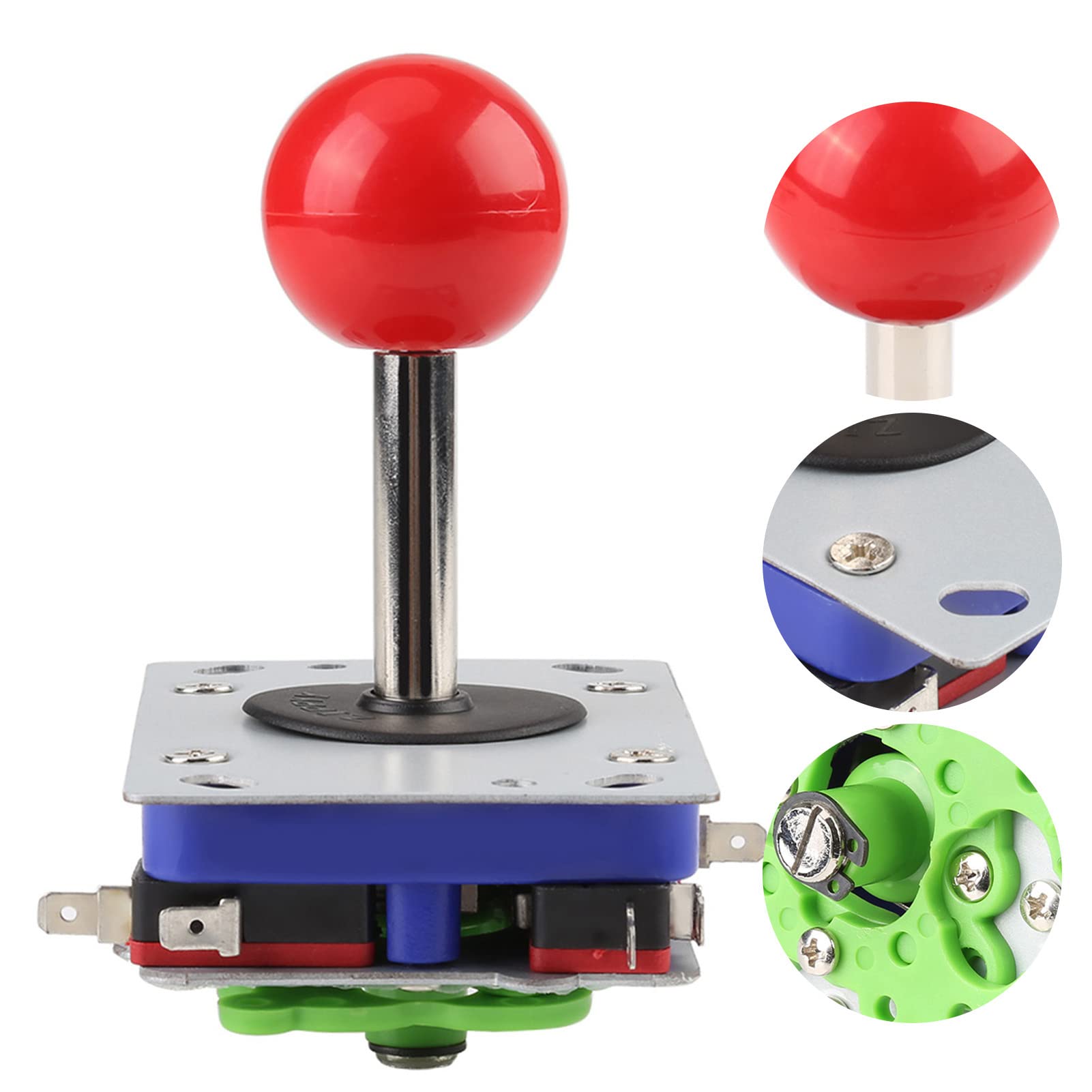 Arcade Joystick Zippy Joystick Classic 2/4/8 Way Game Joystick Ball Adjustable Competition Style Long Handle Joystick Happ Joystick for Arcade Gaming Cabinet Button Kit