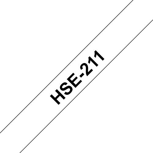 Brother Printable 2:1 Heat Shrink Tubing 5.8Mm x 1.5M (0.23In x 4.9Ft) Black On White HSE211