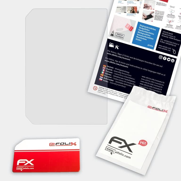 atFoliX Plastic Glass Protective Film compatible with Bosch GIS 1000 C Glass Protector, 9H Hybrid-Glass FX Glass Screen Protector of plastic