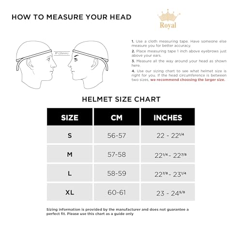 Royal M139 Open Face Motorcycle Helmet - Retro & Vintage Style, 3/4 Vespa & Scooter Helmet, Multi-Sport Impact Protection