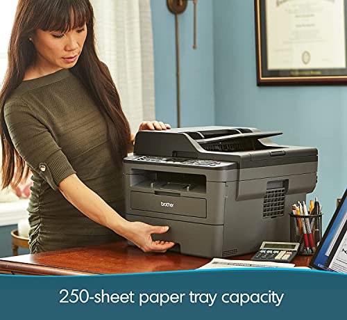 Brother MFC-L27 10 All-in-One Wireless Monochrome Laser Printer for Home Office, Print Copy Scan Fax, Speed Up to 32 ppm, 50-Sheet ADF, Auto Duplex Print, Amazon Alexa, 32GB Durlyfish USB Card, Black