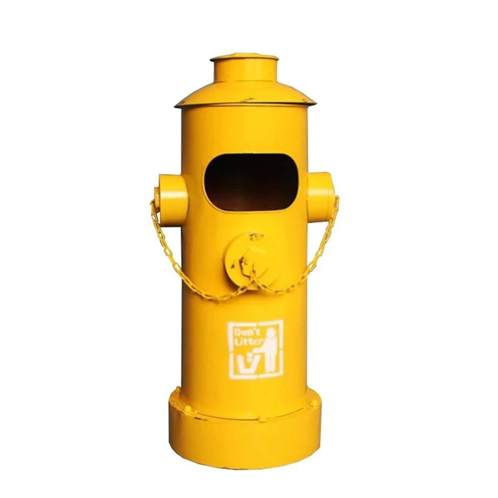 MQH Trash Can Retro Industrial Trash Can with Inner Bucket Large Capacity Fire Hydrant Garbage Bin for Park Garden Garbage Can (Color : Yellow)