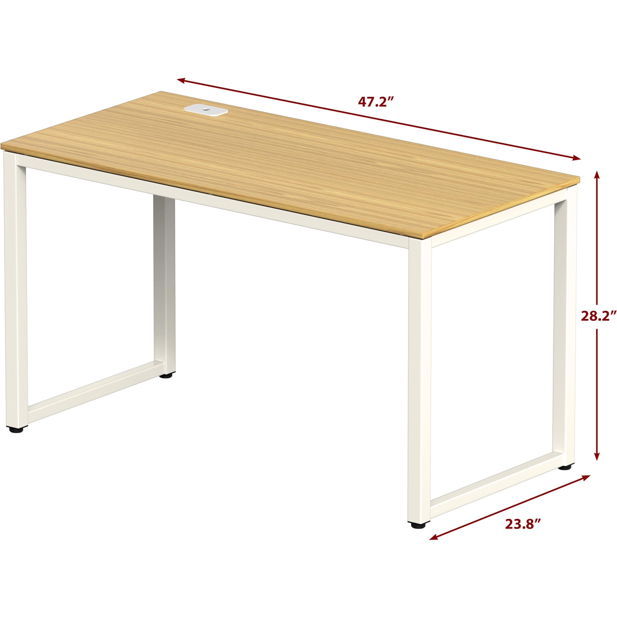 SHW Artwork Office 48-Inch Computer Desk, Oak