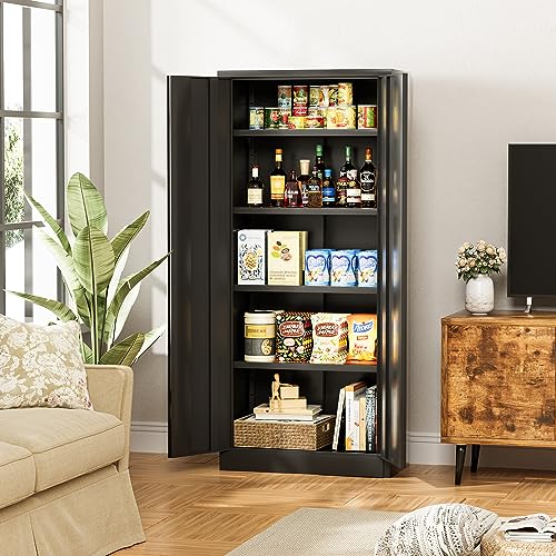 JUMMICO Metal Storage STELL Cabinets, 18 x 36, Black