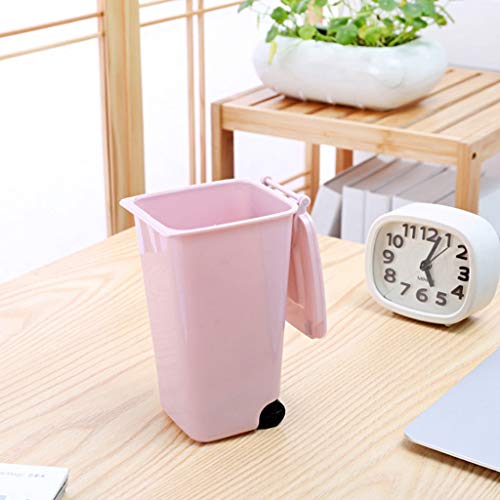 FORUU Mini Plastic Trash Can,Storage Bin Desktop Organizer,Pen Pencil Holder,Portable Household Trash Can,Debris Sorting Trash,Waste Basket,Small Trash Can,Best for Home Office Kitchen