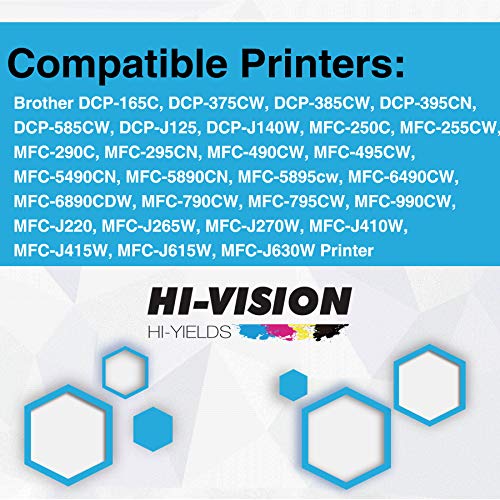 HI-VISION HI-YIELDS ® Compatible LC-65 LC65 Ink Cartridge Replacement (4 Black, 2 Cyan, 2 Yellow, 2 Magenta, 10-Pack)