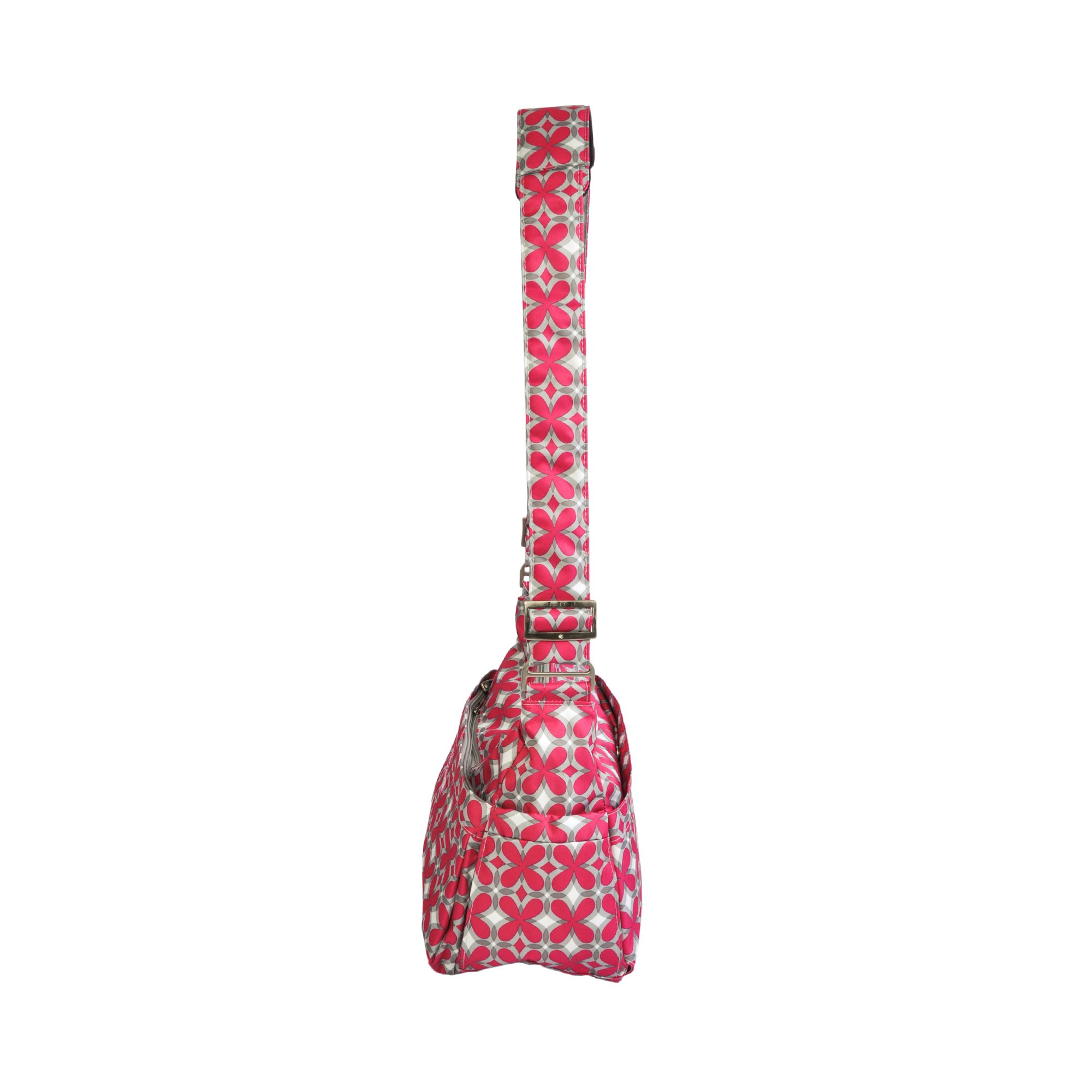 Ju-Ju-Be Hobo Be Messenger Diaper Bag, Pink Pinwheels