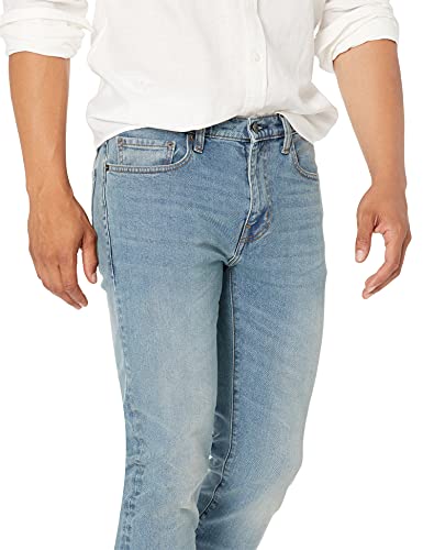 Amazon Essentials Men's Skinny-Fit Stretch Jean, Light Wash, 35W x 30L