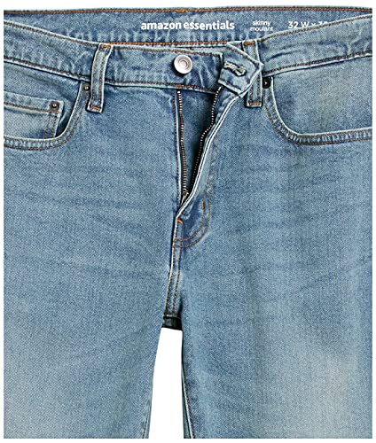 Amazon Essentials Men's Skinny-Fit Stretch Jean, Light Wash, 35W x 30L