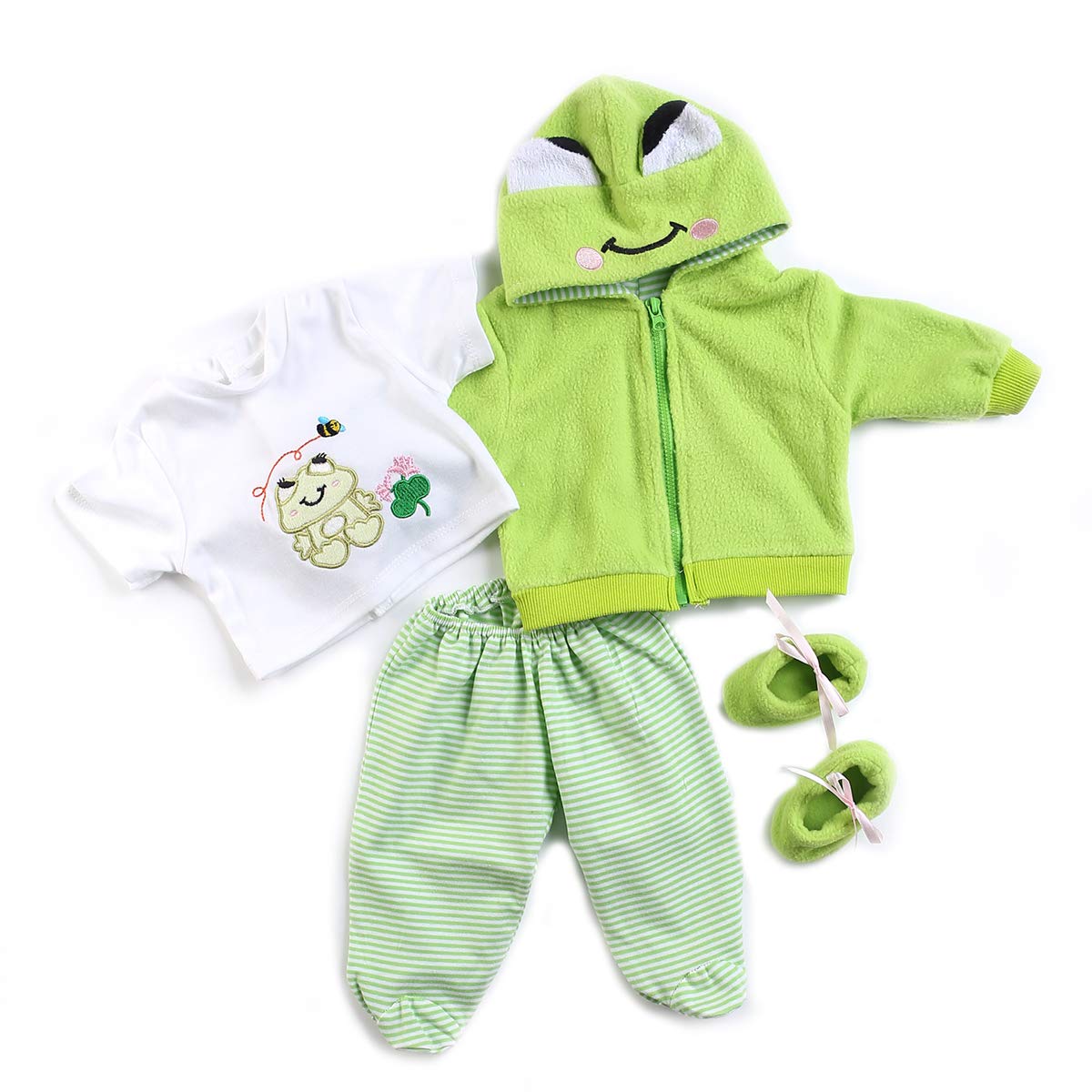 Reborn Baby Doll Clothes Boy 3pcs Set for 20"- 23" Reborn Doll Boy Clothes Green Outfit