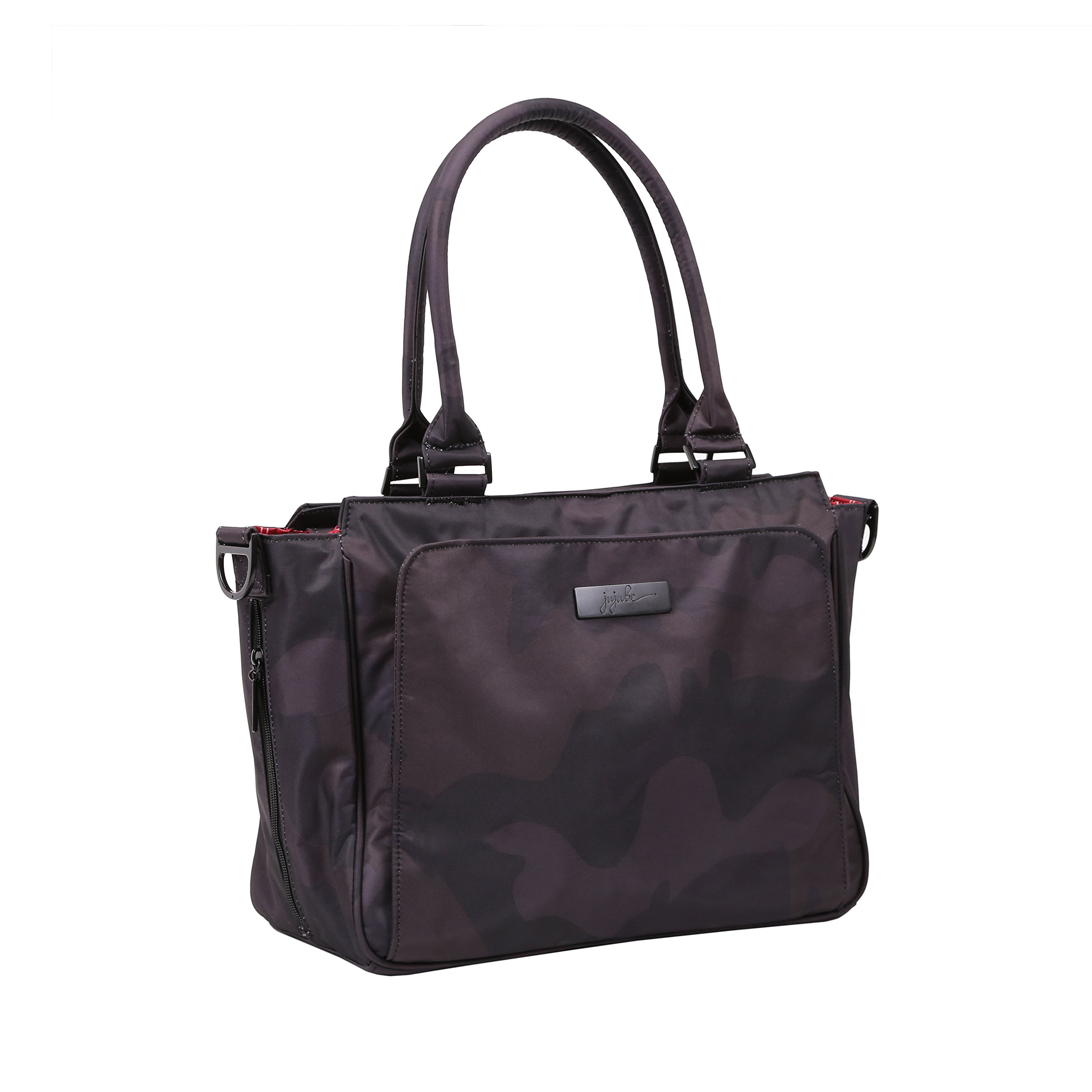 JuJuBe Be Classy Structured Multi-Functional Diaper Bag/Purse, Onyx Collection - Black Ops