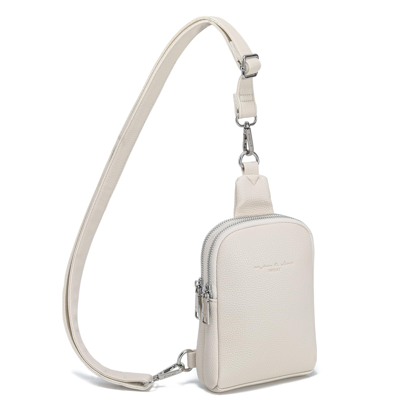 Haytijoe Small Crossbody Sling Bag for Women Travel Purses Anti Theft Cross Body Bag for Woman Fanny Packs(2-IN-1 Milky White)