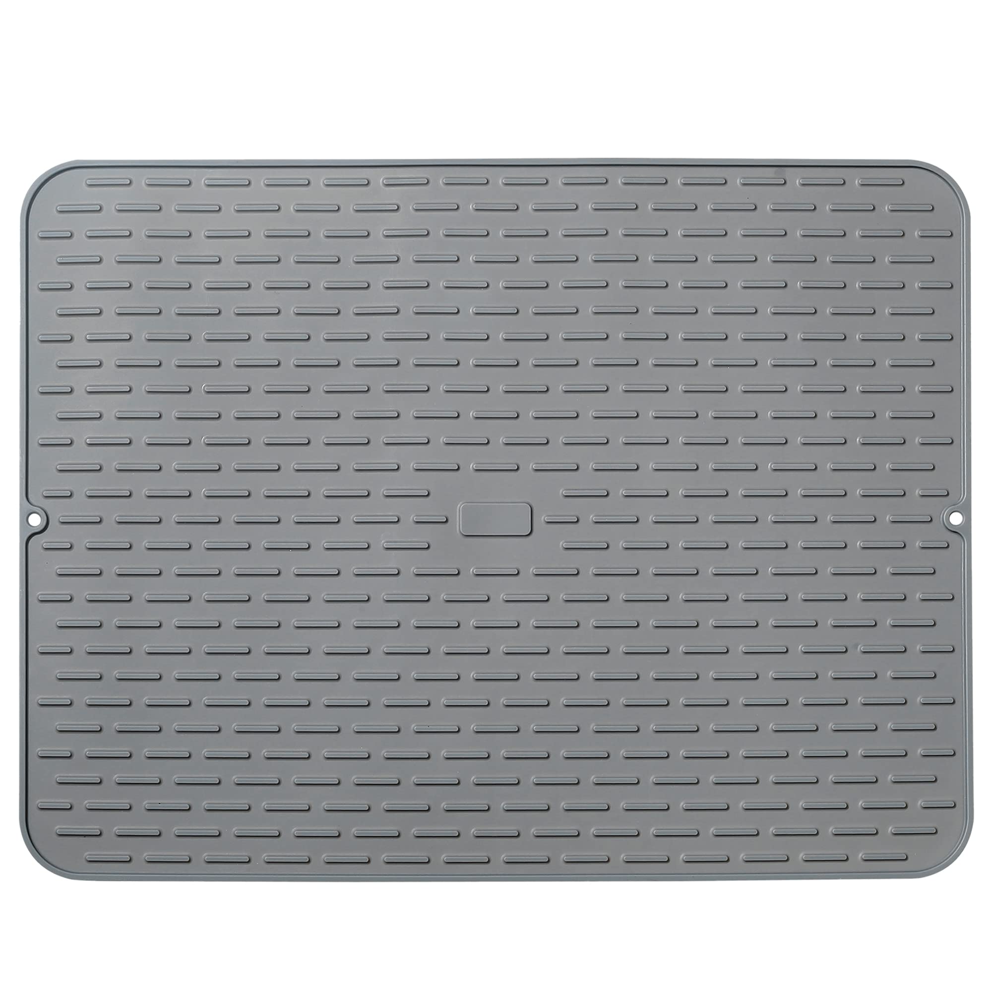 Tongjude Silicone Dish Drying Mat - Extra Large 24" x 18" - Flexible Rubber Dish Draining Mat, Heat Resistant Silicone Trivet, Oversize Counter Top Mat, Sink Mat