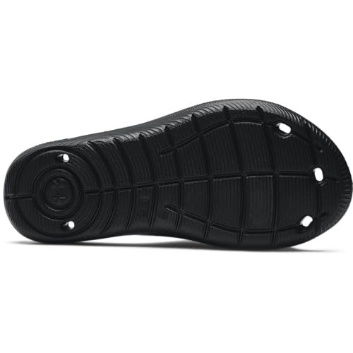 Under Armour boys Locker Iv Slide Sandal, Black (001 Black, 4 Big Kid US