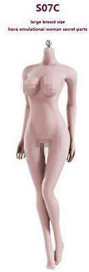 OBEST TBLeague Super-Flexible Female Pale Seamless Doll Body 1/6 Figure 28 Points of Artculation with Stainless Steel Skeleton(No - Head Sculpt Version and Clothes) (S07c)