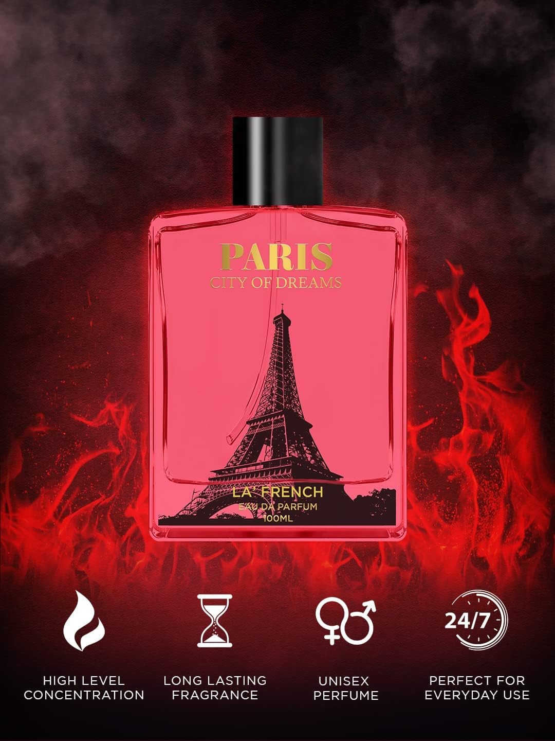 Paris Perfume for Men - 100ml | Luxury Gift | Extra Long Lasting Smell | Premium French Fragrance Scent | Eau De Parfum