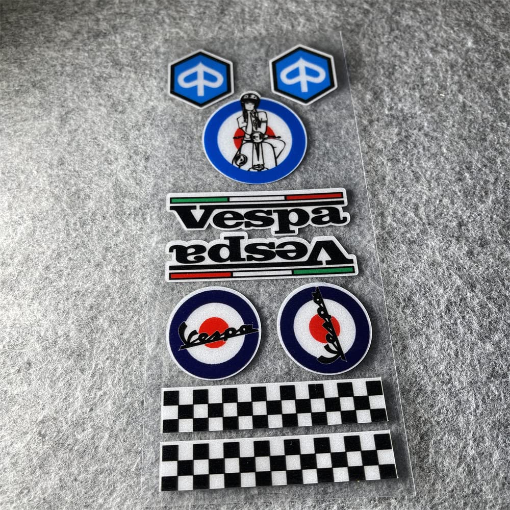 Car Styling Exterior Stickers for Piaggio Vespa GTS GTV LXV Spring 50 125 200 250 300 Decals 20x8cm (D)