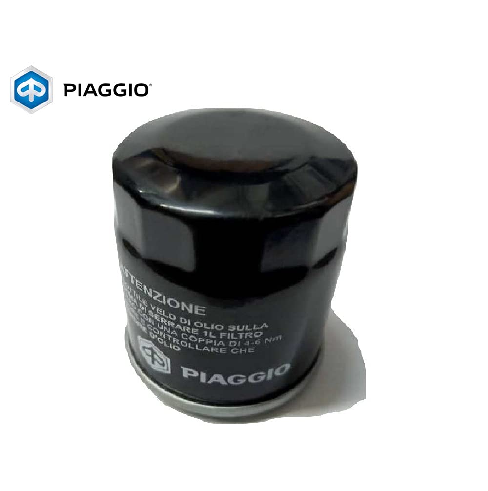 82635R Vespa OEM Oil Filter for Modern Vespa Scooters | OEM 483727 AP8580128 Part 82635R (GTS 300 HPE 2019-2020) Black