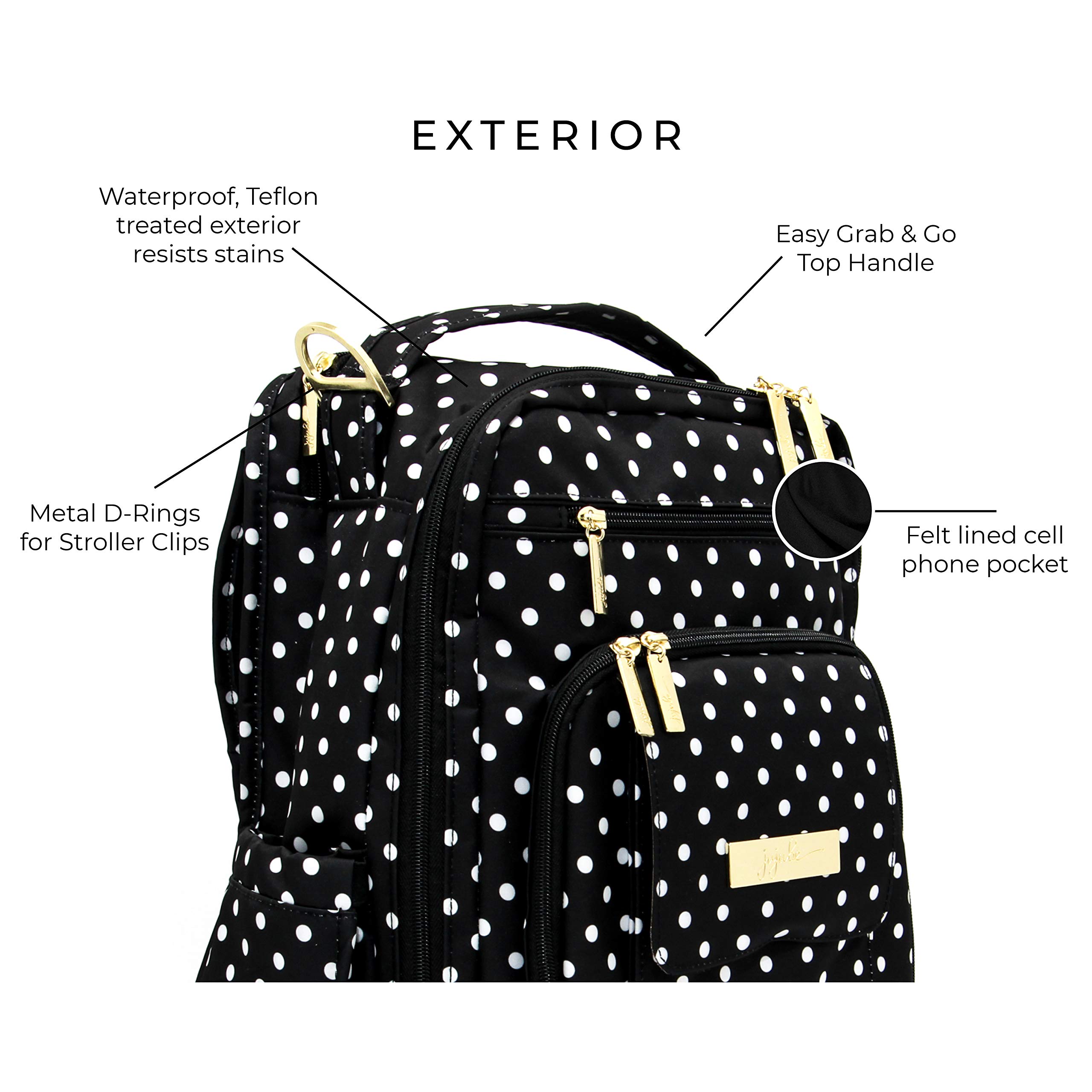 JuJuBe Be Right Back Unisex Travel Backpack, Diaper Bag with Memory Foam Changing Pad, Be Fashionably Organized Anywhere