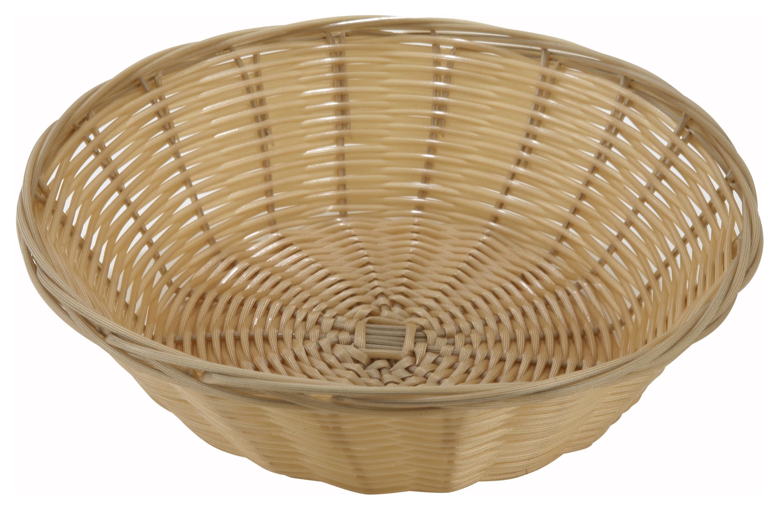 Winco Round Woven Basket, 9-Inch by 2.75-Inch, Natural