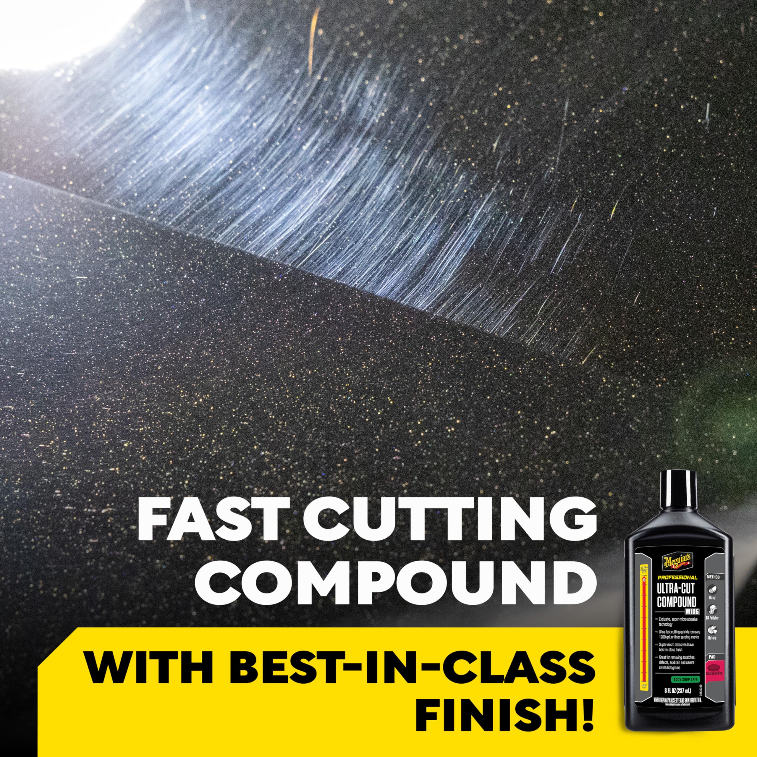 Meguiar's M10508 Mirror Glaze Ultra-Cut Compound - 8 Oz Bottle