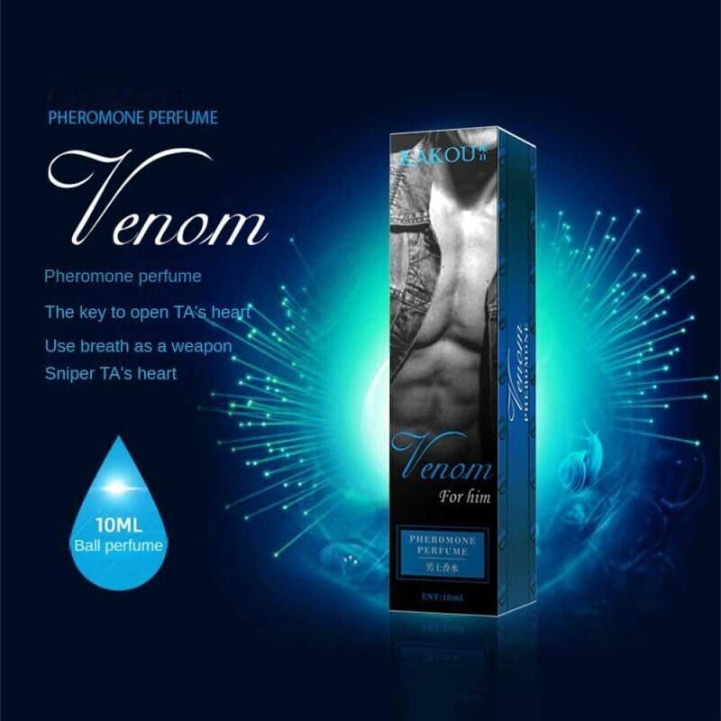 Venom Men Love Pheromone Fragrance Perfume Date timulating Long Lasting, Eau de Toilette (10ml) Vaporisateur Spray