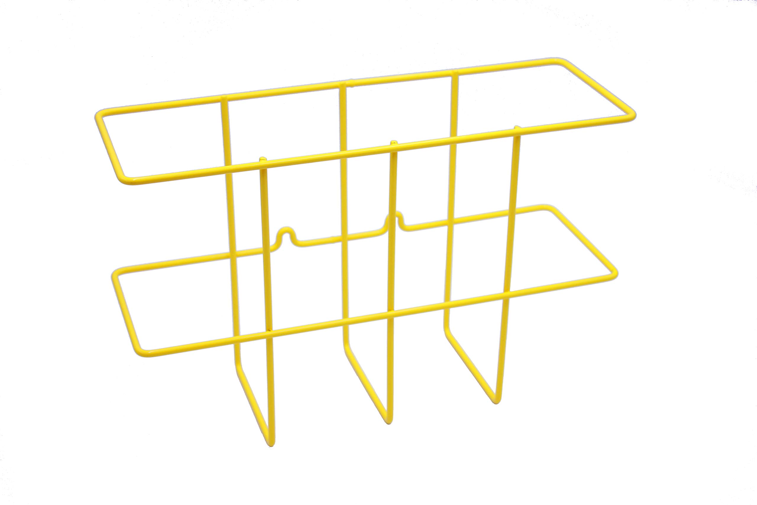MSDS Binder Rack 4", Yellow wall mountable, RTK Holder for 3 Ring (not included)
