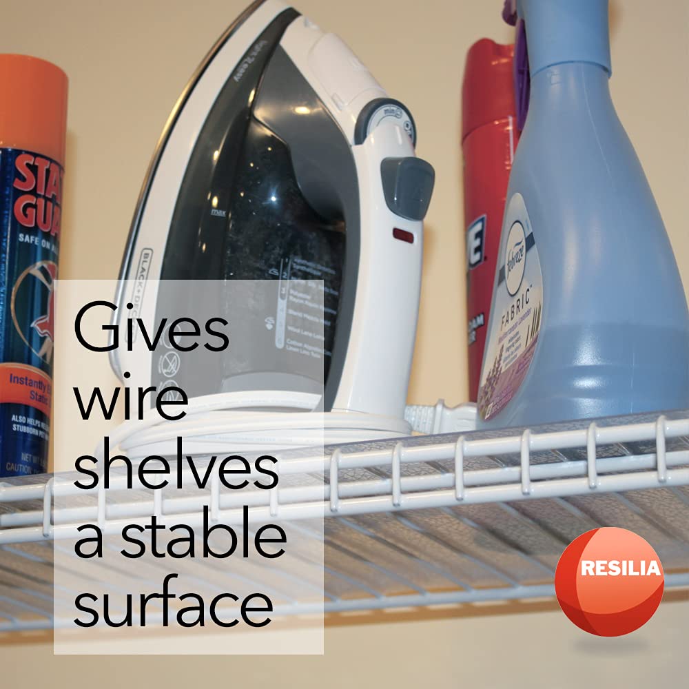 Heavy Duty Vinyl Closet Shelf Liner for Wire Racks or Shelving - for Kitchen Pantry or Cabinet Storage, Clear, 12 Inches x 4 Feet - 4 Pack, Non-Adhesive, Waterproof, Stain-Resistant, Cut-to-Size