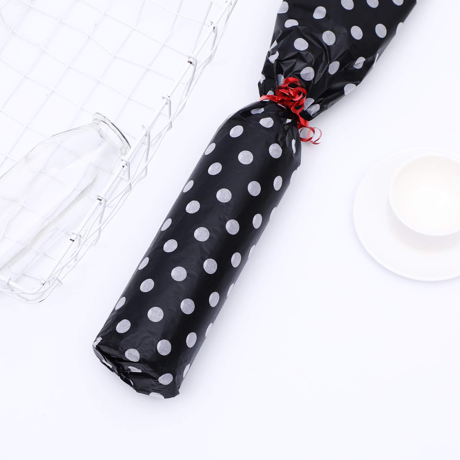 Shappy 30 Sheets Polka Dots Tissue Paper Dot Wrapping Paper for Halloween Thanksgiving DIY Craft Wrapping Supplies (Color 3, 20 x 15 Inch)
