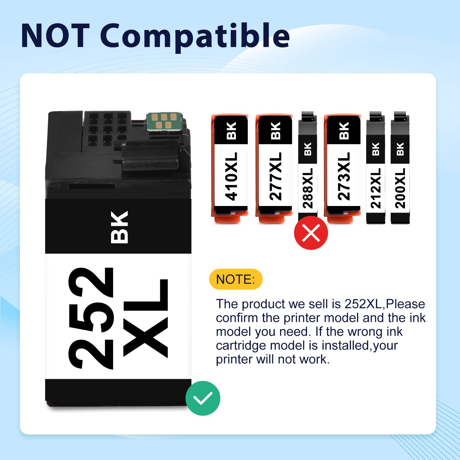 ZIPRINT Remanufactured Ink Cartridge Replacement for Epson 252XL 252 Ink for Epson Workforce WF-7720 WF-7710 WF-3640 WF-3630 WF-3620 WF-7620 WF-7610 WF-7110 Printer (252XL Black, 2-Pack)