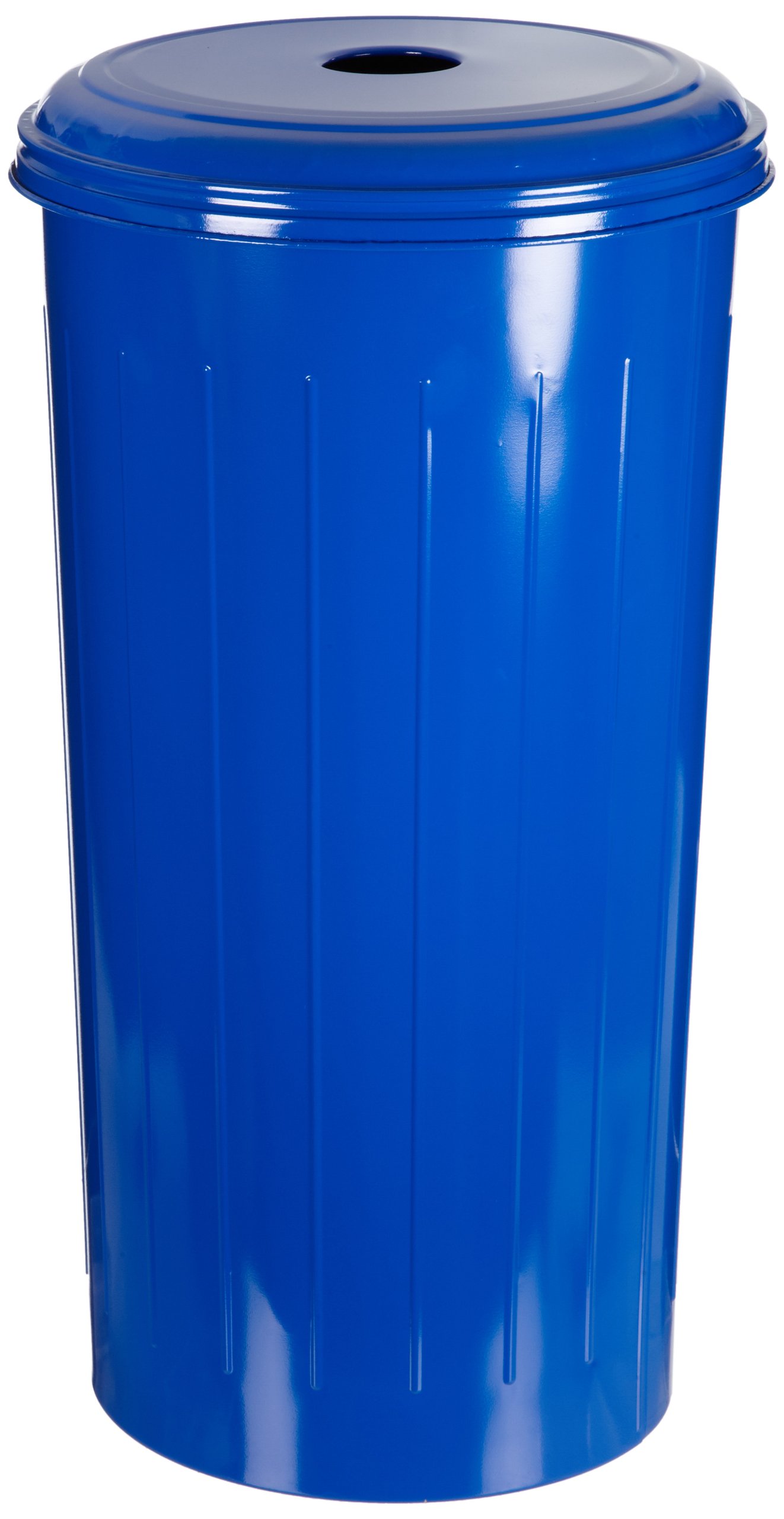 Witt Industries 10/1DTDB Steel 20-Gallon Round Top Basket, Legend "Cans Only, Recycle", Round, 30" Height, Dark Blue
