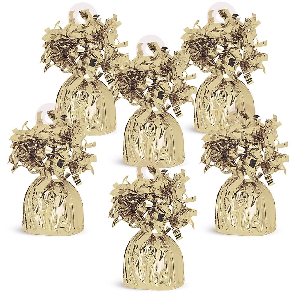 Unique Industries, Foil Balloon Weight, DIY Party Decoration, 4.5 x 2.25 x 2.25 inches - Gold
