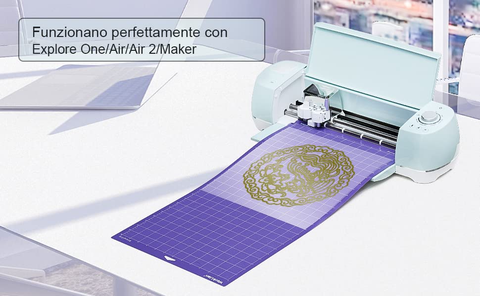 WORKLION Cutting Mat 12x24 for Cricut: Cricut Explore One/Air/Air 2/Maker Variety Adhesive Sticky(StandardGrip,LightGrip,StrongGrip)Non-Slip Durable Mat - Replacement Accessories for Cricut