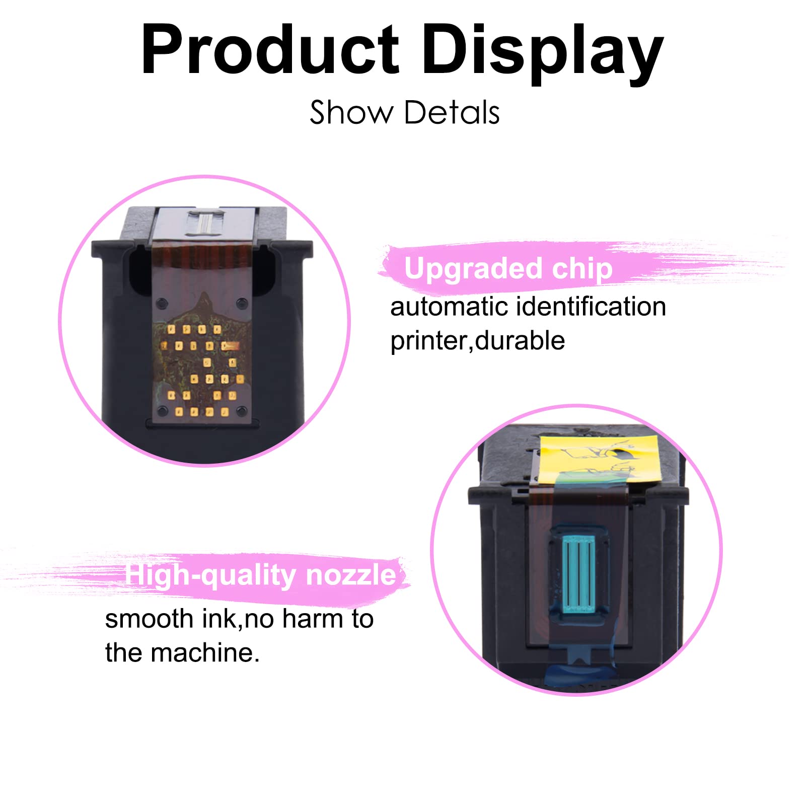 QUEENPRINT for HP 67XL Ink Cartridges Replacement for HP 67 67XL 67 XL Combo Pack for Envy Pro 6055 6455e 6055e 6400 6452 6052 6455 DeskJet 4100 2700 2742e 2755e 2752 4152 4155e (Black Tri-Color)