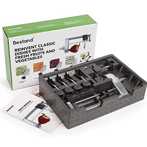 Bestand Spiralizer Attachment Compatible with KitchenAid Stand Mixer, Comes with Peel, Core and Slice, Vegetable Slicer(Not KitchAid Brand Spiralizer)