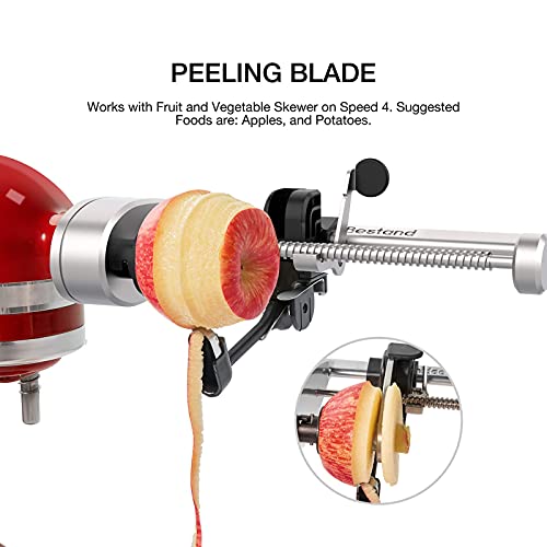 Bestand Spiralizer Attachment Compatible with KitchenAid Stand Mixer, Comes with Peel, Core and Slice, Vegetable Slicer(Not KitchAid Brand Spiralizer)
