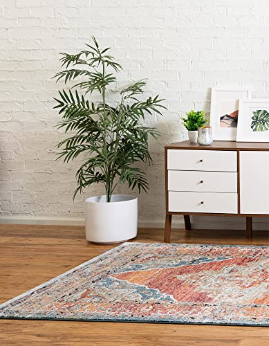 Unique Loom Isabella Collection Area Rug - Rossellini (9' x 12' Rectangle, Rust Red/Beige)