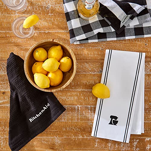 KitchenAid Mixer Kitchen Towel 3-Pack Set, Onyx Black, 16"x28"