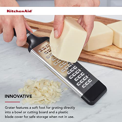 KitchenAid Gourmet Etched Medium Grater, One Size, Black