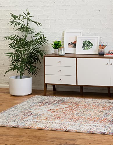 Unique Loom Isabella Collection Distressed Botanical Multi Area Rug (9' 0 x 12' 0)