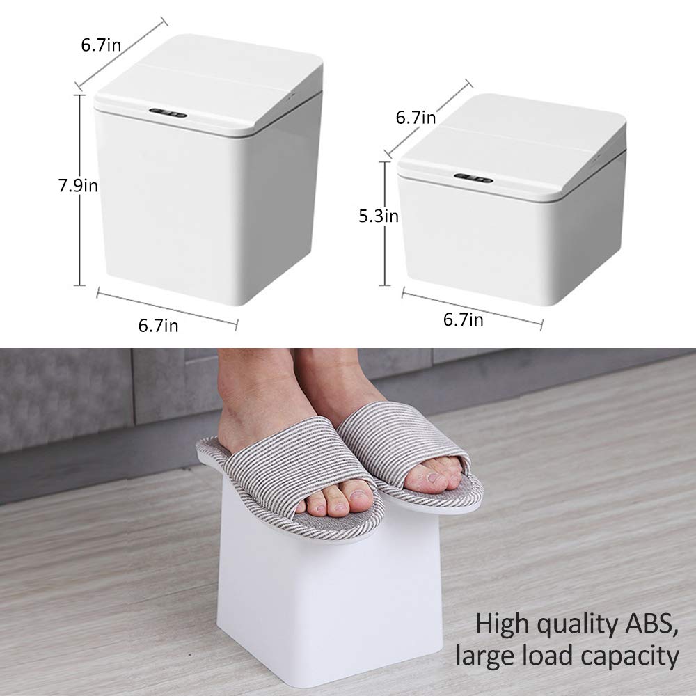 NORMIA RITA 1.6 Gallon Mini Automatic Trash Can for Car Desktop Kitchen Small Touchless Garbage Can with Lid 0.25S Fast Response Sensor