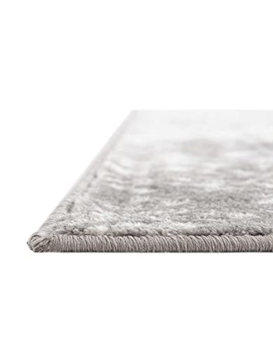 Unique Loom Sofia Collection Area Rug - Grand (10' x 14' 1" Rectangle, Light Gray/Ivory)