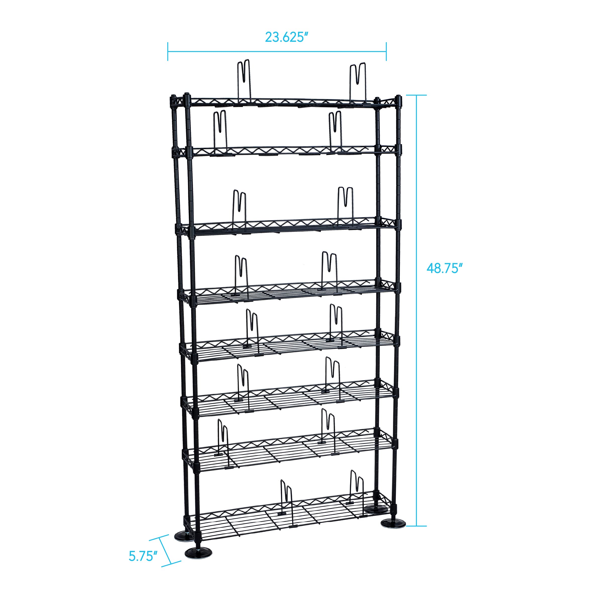 Atlantic Maxsteel 8-Tier Heavy Gauge Steel Wire Storage Shelving, holds up to 440 CD; or 228 DVD; or 264 Blu-Ray/Video Game discs, also great for organize collectable/memorabilia, in Black – PN 3020