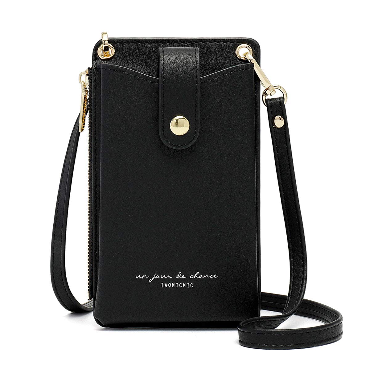 Womens Cellphone Crossbody Bag Small Light Leather Shoulder Purse Handbag Card Wallet Lanyard Case Girls Satchel Pouch